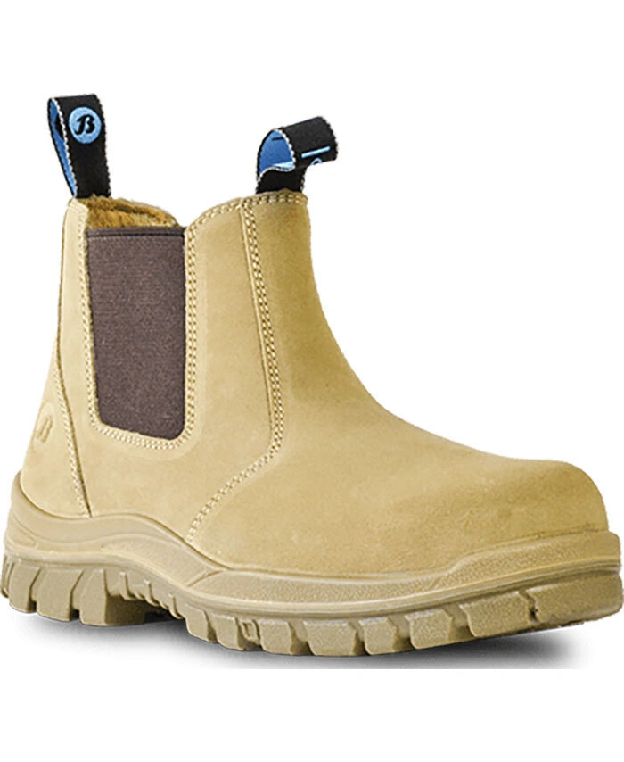 Bata Industrials Naturals - Mercury - Wheat Suede Slip On Safety Boot ...