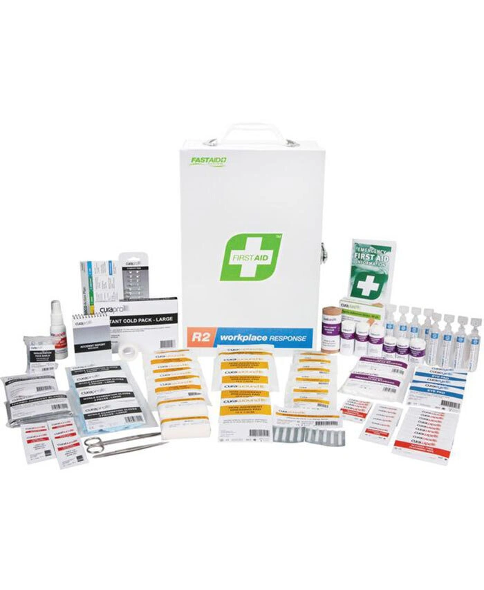 FastAid First Aid Kit, R2, Workplace Response Kit, Metal Wall Mount ...